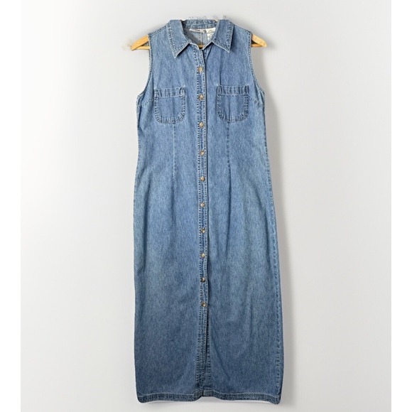 Faded Glory | Dresses | Vintage Faded Glory 9s Denim Long Maxi Dress ...
